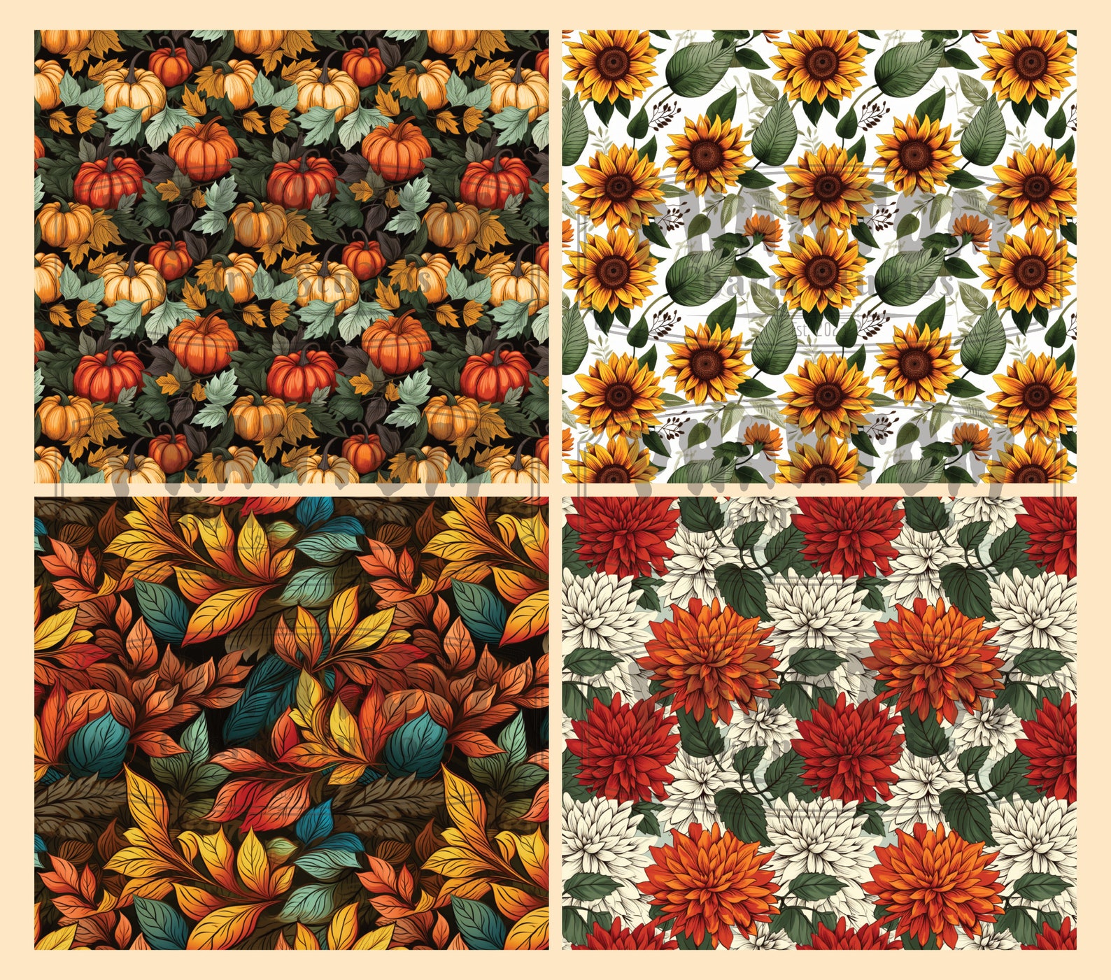 Autumn Papers | Digital Paper Pack, Thanksgiving Backgrounds, Fall ...