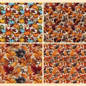 Autumn Papers | Digital Paper Pack, Thanksgiving Backgrounds, Fall ...