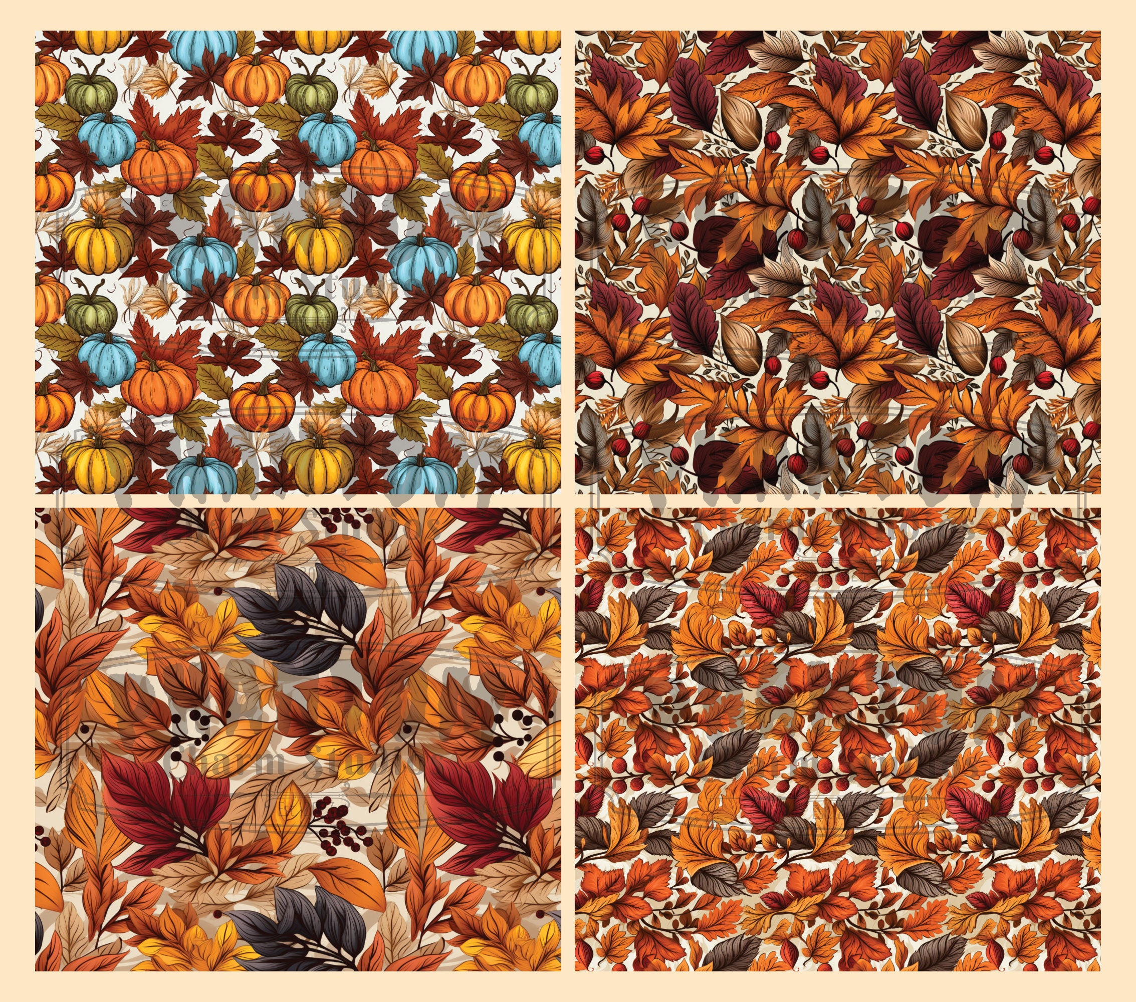 Autumn Papers | Digital Paper Pack, Thanksgiving Backgrounds, Fall ...