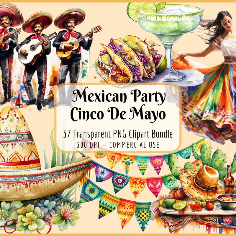 Cinco De Mayo Clipart - Etsy