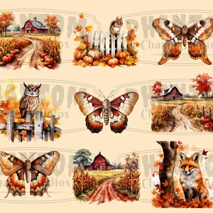 Cozy Autumn Clipart Bundle Fall Graphics, Sunflowers, Pumpkins ...
