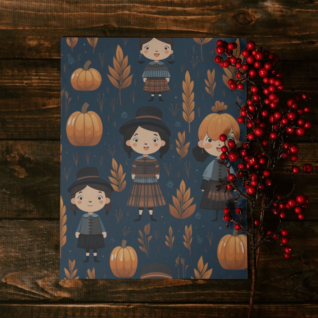 12 Thanksgiving Digital Seamless Pattern Paper Bundle Rustic Autumn ...