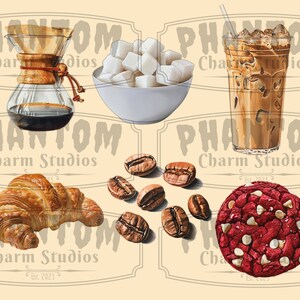 Coffee Break Clipart Bundle I Iced Coffee Drinks, Cappuccino Espresso ...