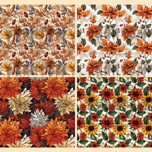 Autumn Papers | Digital Paper Pack, Thanksgiving Backgrounds, Fall ...