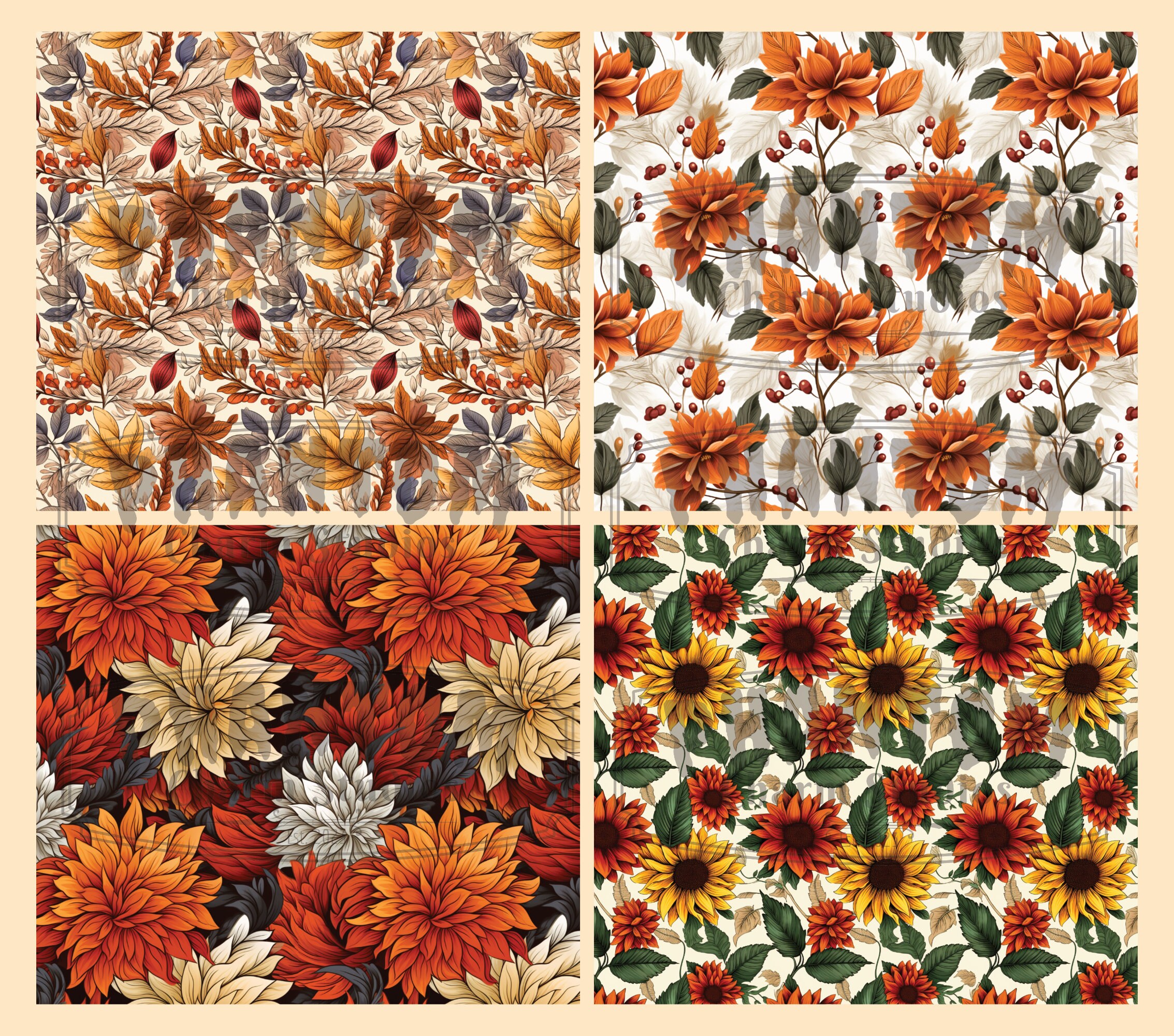 Autumn Papers | Digital Paper Pack, Thanksgiving Backgrounds, Fall ...