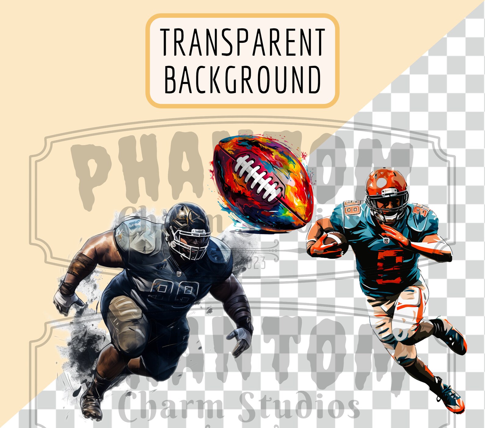 Football Players Clipart Bundle | Boys Clipart Sport Football Superbowl ...