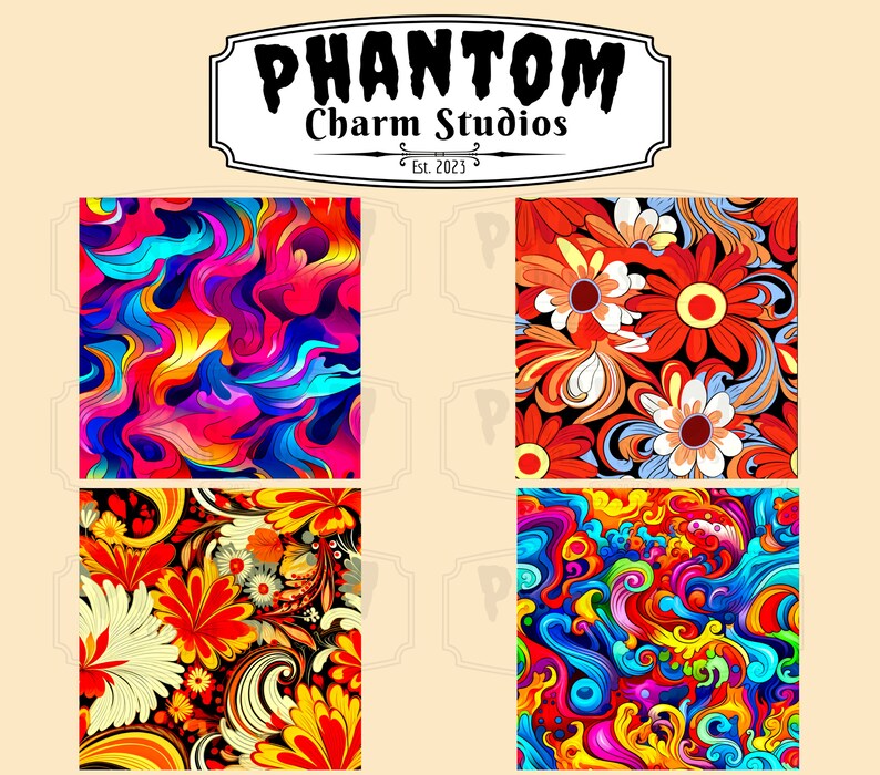 12 Retro Style Digital Paper Cute Scrapbooking Groovy Retro - Etsy