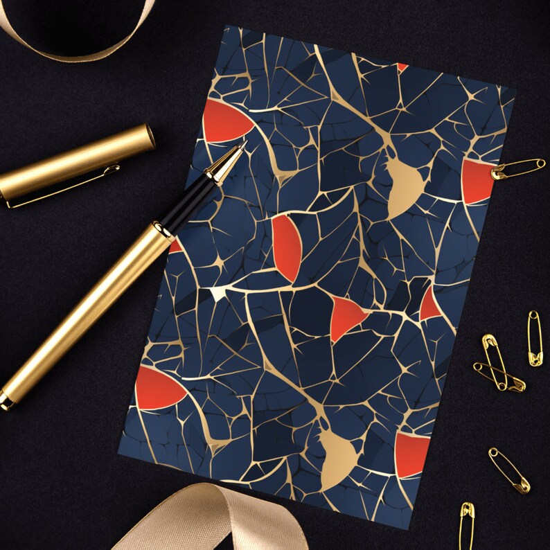 Japanese Kintsugi Seamless Pattern Bundle | Abstract Marble, Mended ...