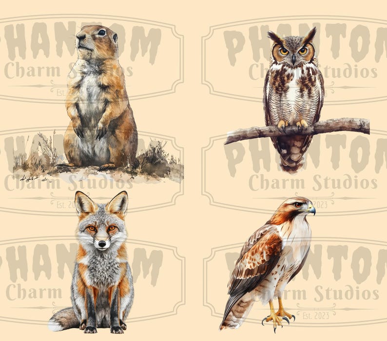 Watercolor Desert Animals Clipart: Southwest Wildlife Illustrations ...