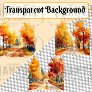 Autumn Scenery Clipart Kit | Watercolor, Fall Landscapes, Seasonal ...