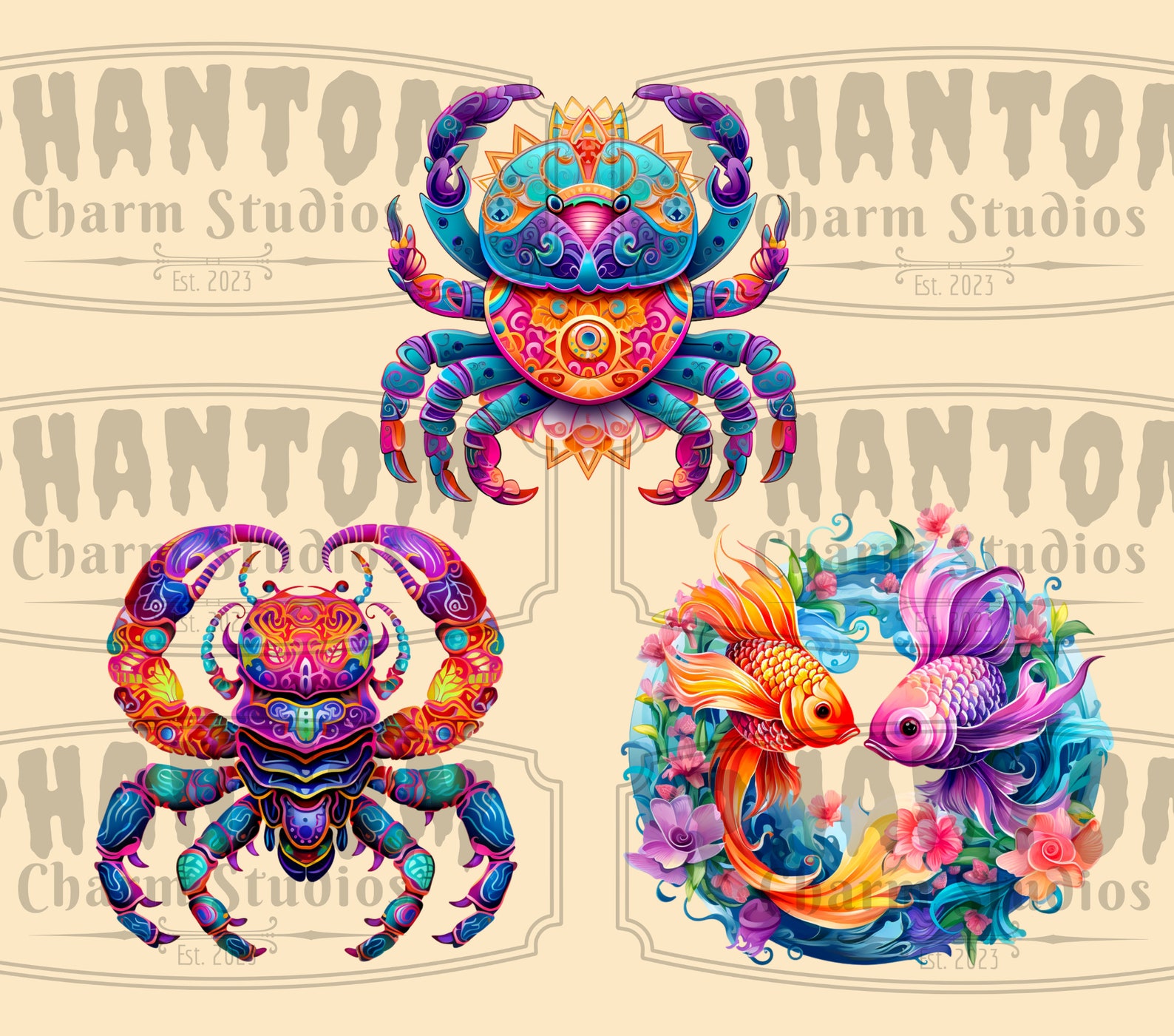 Multicultural Colorful Zodiac Sign Clipart Bundle Zodiac Signs ...