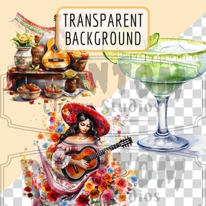 Mexican Cinco De Mayo Clipart Bundle | Colorful Watercolor, Fiesta ...