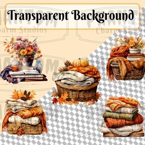 Cozy Autumn Clipart Bundle Fall Graphics, Sunflowers, Pumpkins ...