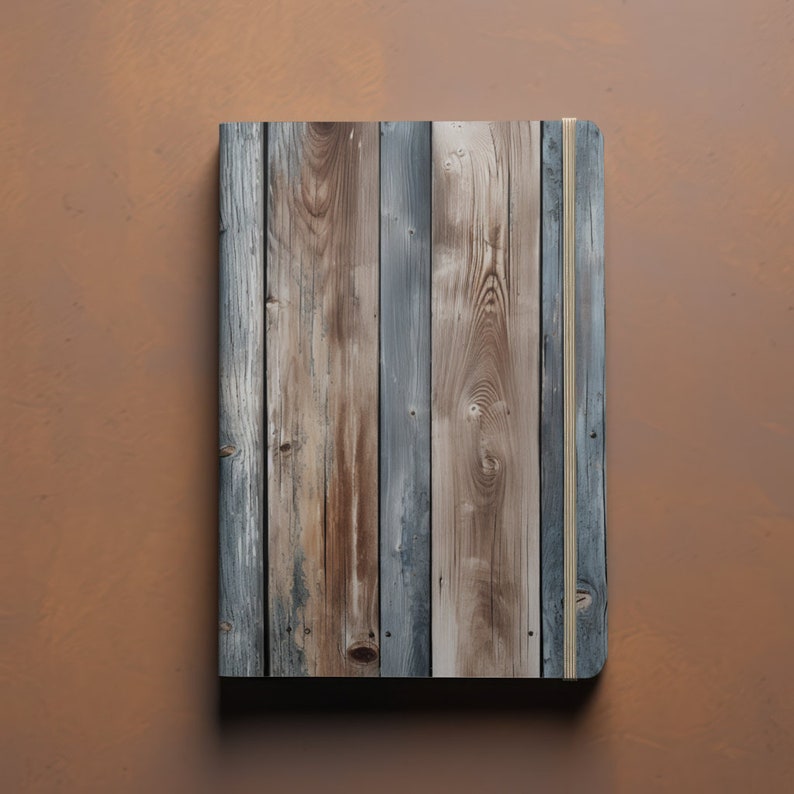 Weathered Wood Seamless Patterns: Wood Grain Texture Digital Paper Pack ...