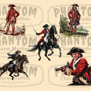 American Revolution Clipart Bundle I 1776 Minutemen Battle Reenactment ...