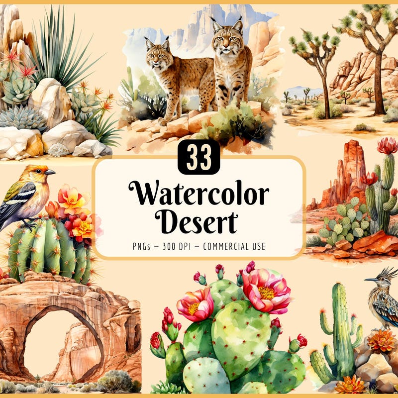 Desert Animals Clip Art - Etsy