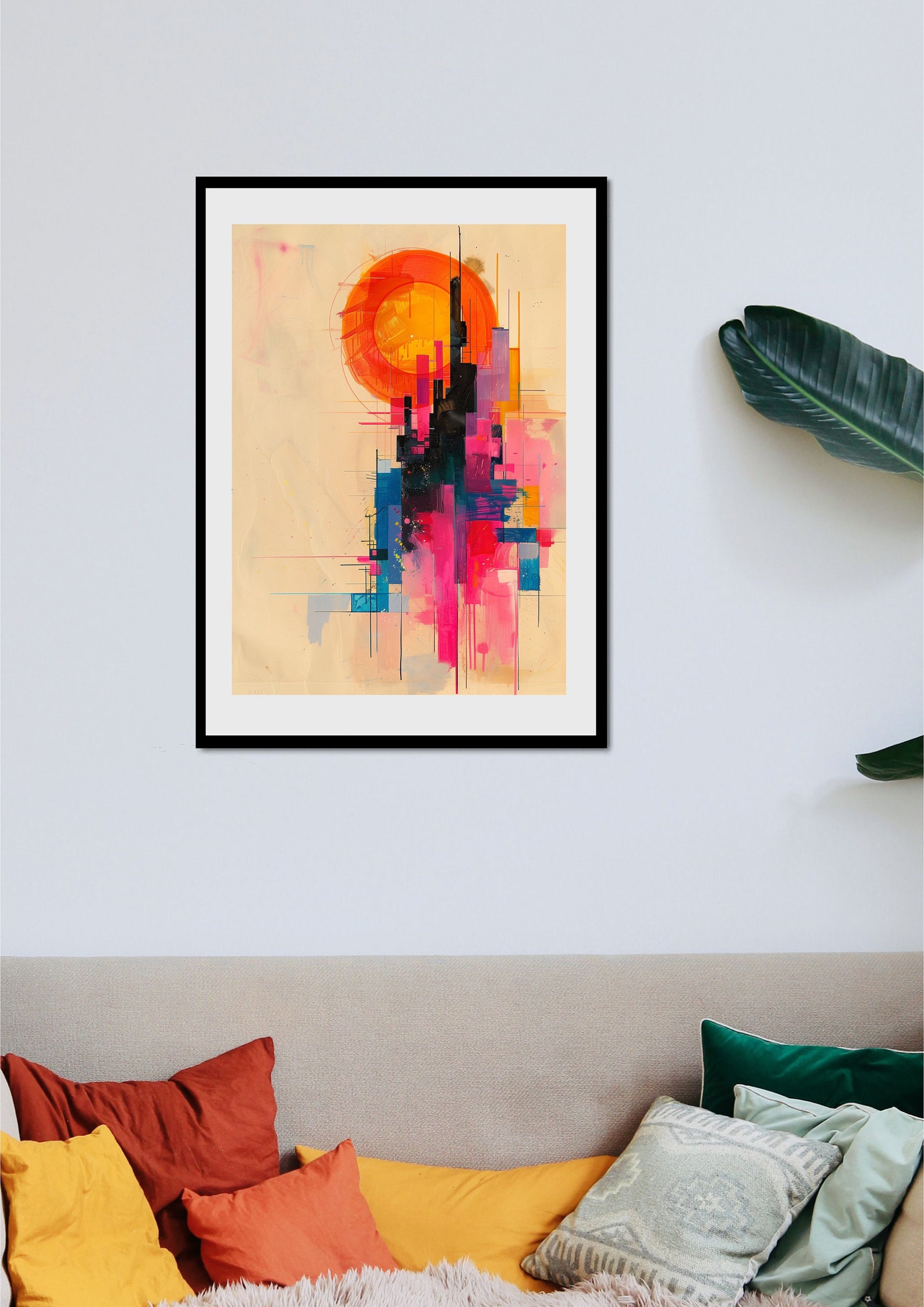 Abstract Colorful Matte Vertical Posters Vertical Poster Brush Stroke ...