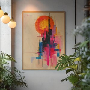 Abstract Colorful Matte Vertical Posters Vertical Poster Brush Stroke ...