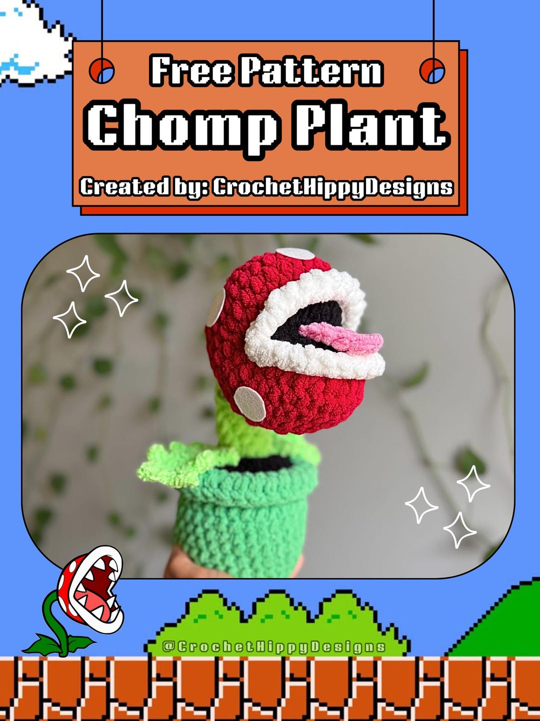 Chomp Plant Pattern PDF - Etsy