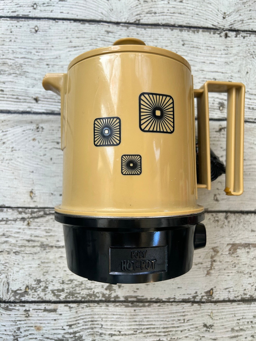 Retro MCM Regal Hot Pot Groovy 1970s Pattern Vintage Yellow - Etsy