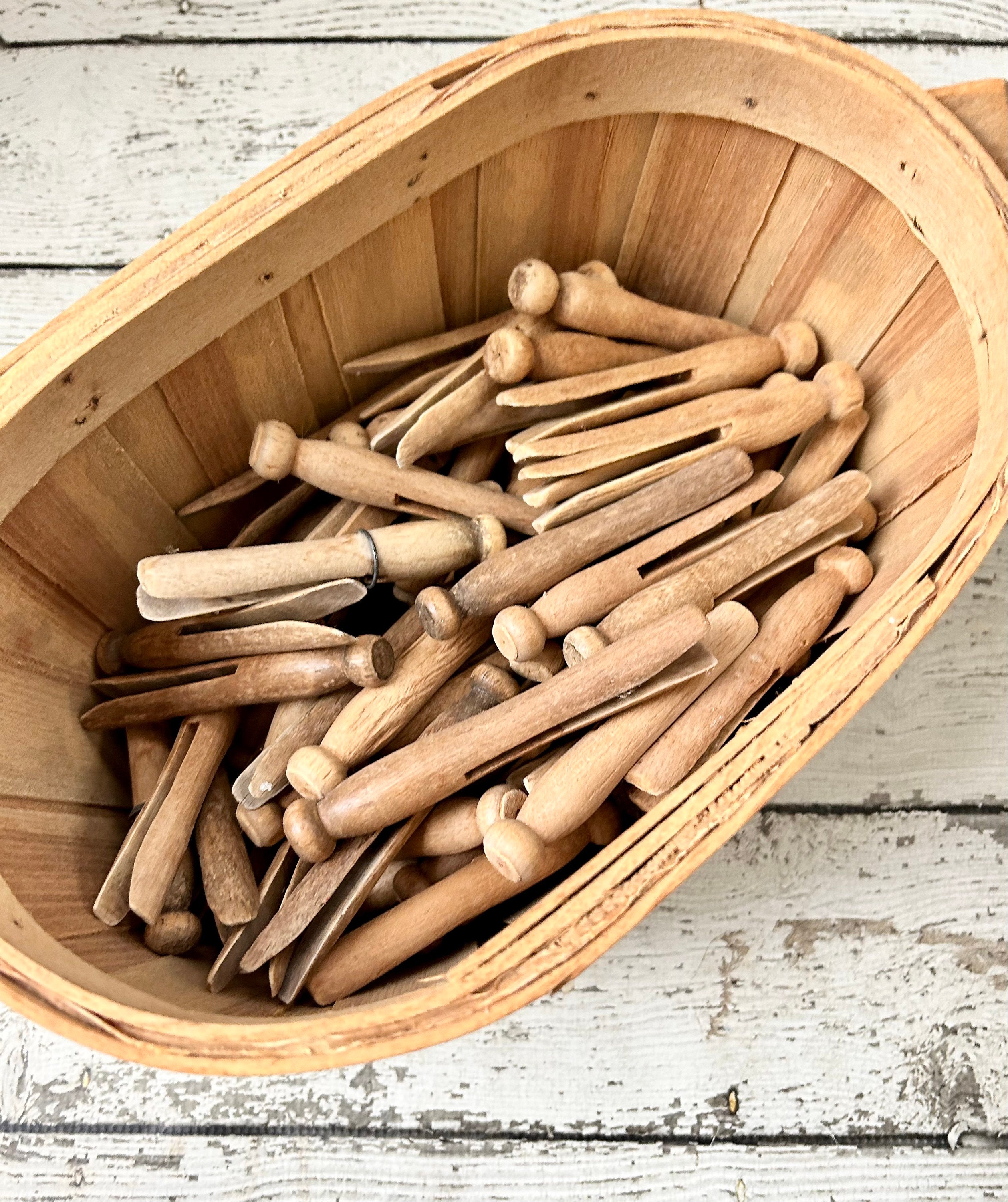 Vintage Peg Clothes Pin Wooden Antique Farmhouse Decor - Etsy