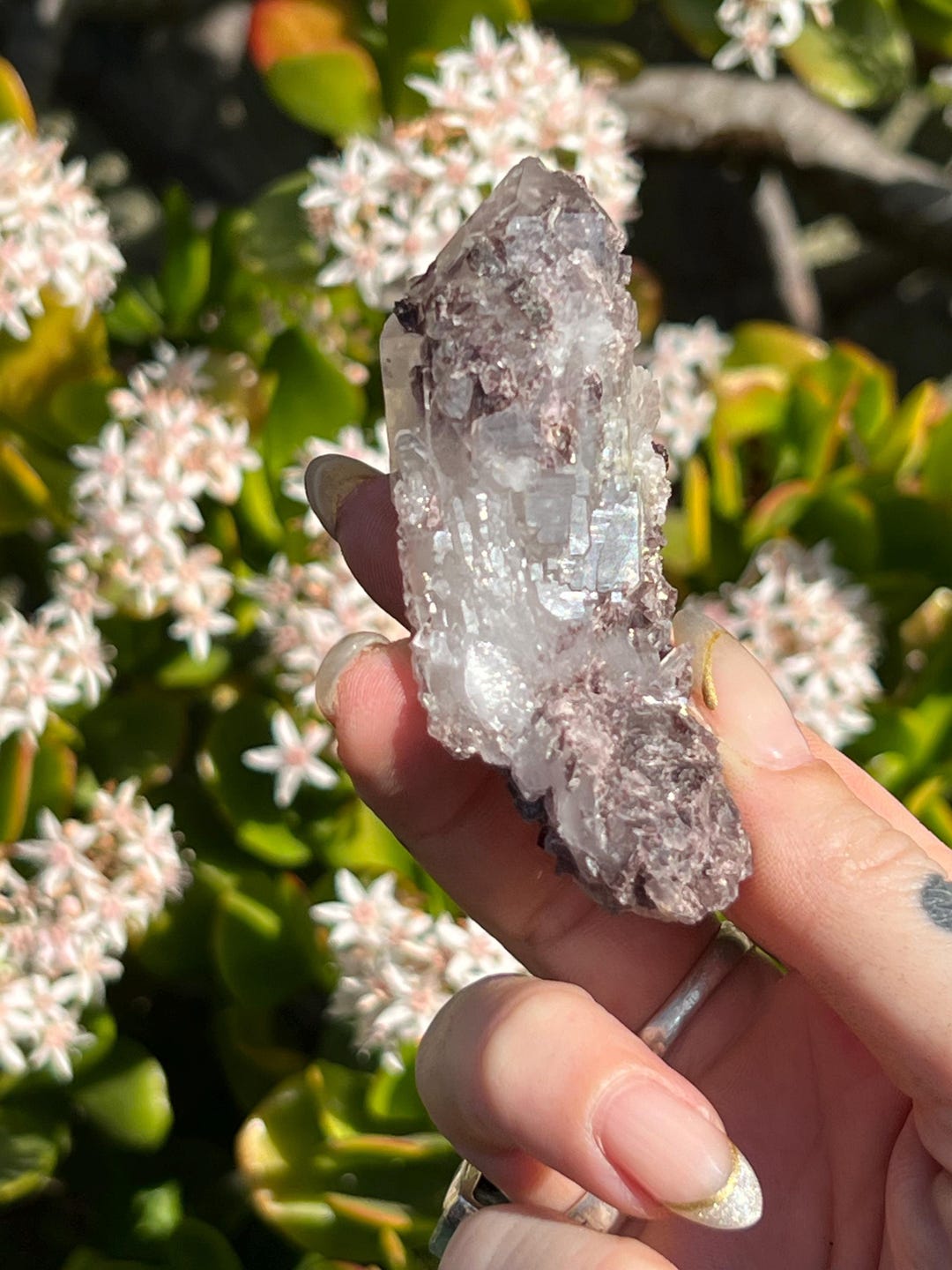 Axinite in Quartz, Rare Axinite Crystals Included in Quartz - Etsy