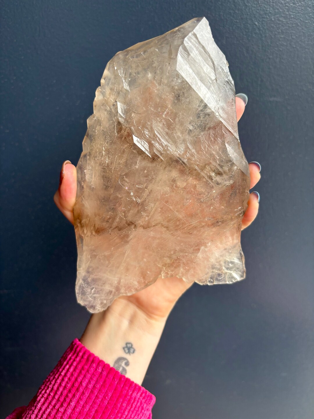 Tabular Elestial Quartz Plate Crystal Fully Terminated Fish Head Brazil ...