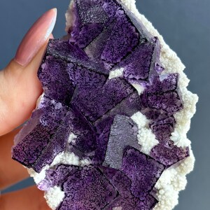 Purple Outline Fluorite Specimen From Qinglong Mine, Guizhou China ...