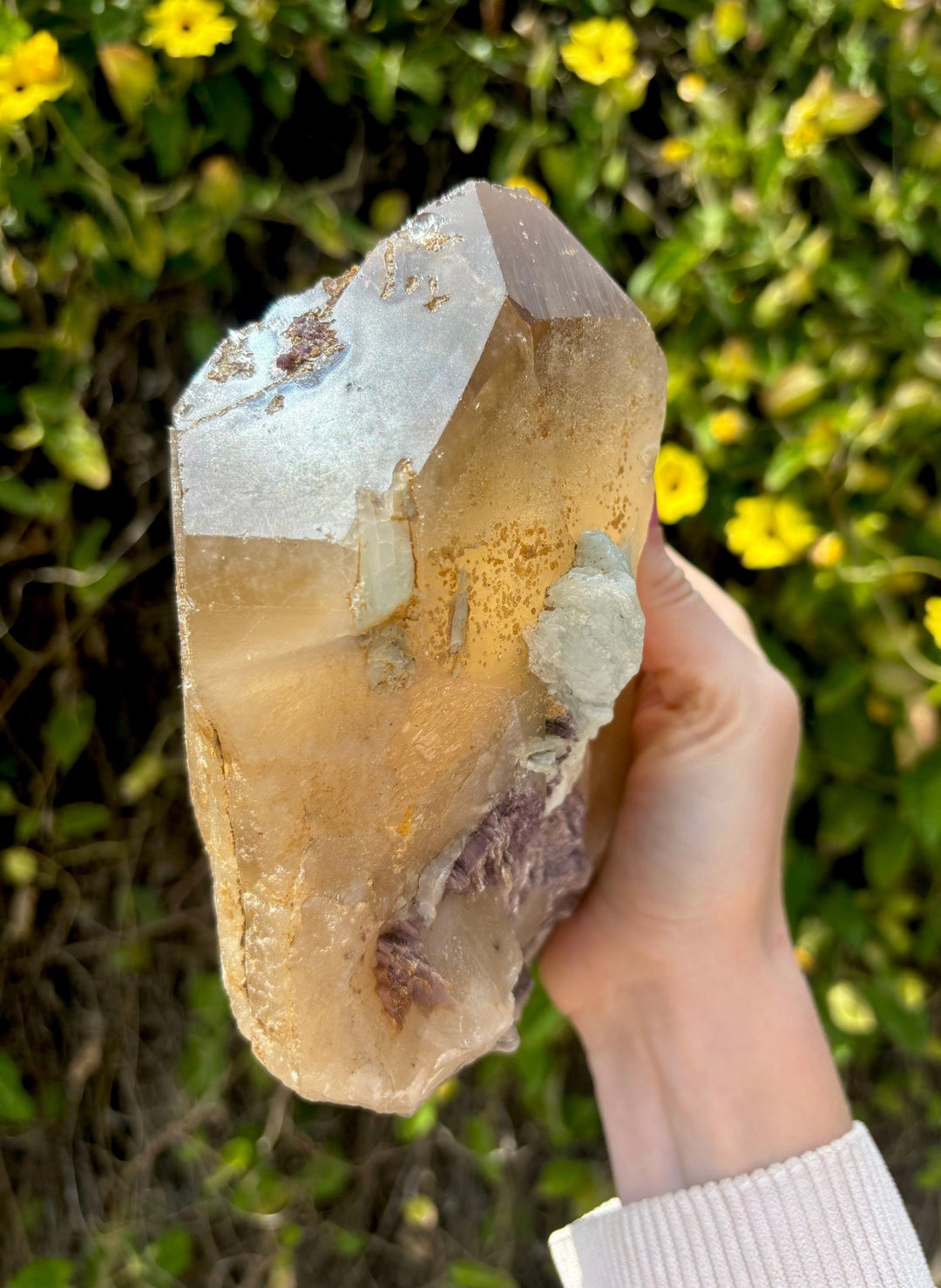 Tabular Citrine Crystal With Lepidolite, Cleavelandite, and Muscovite ...