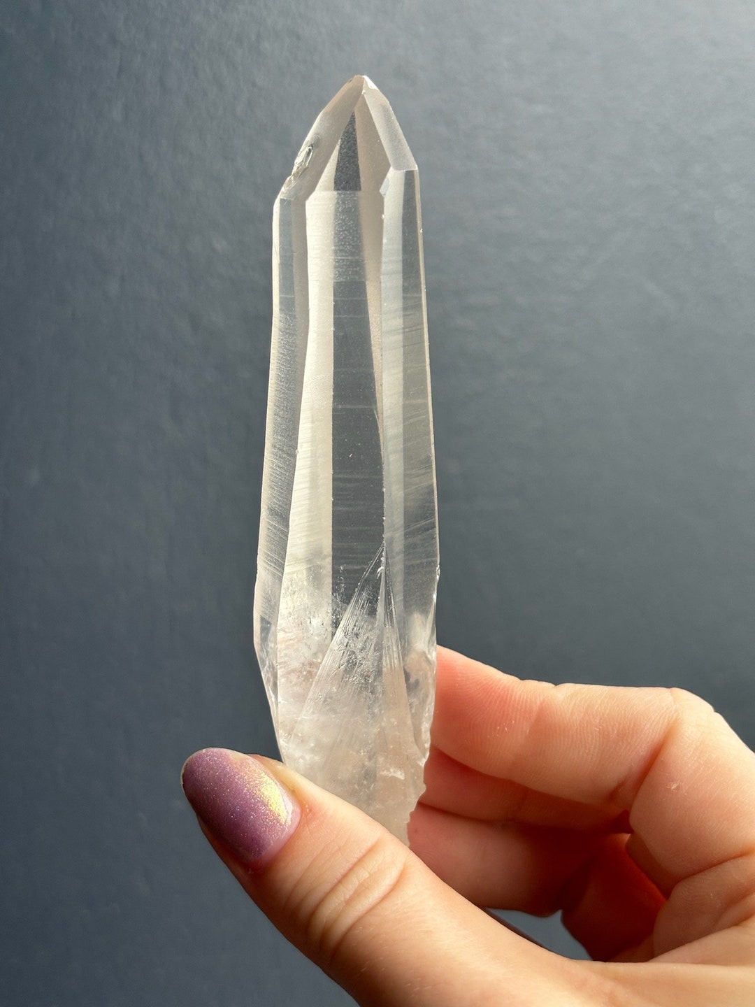 Lemurian Laser Quartz Crystal From Brazil High Grade Clarity Rainbow ...