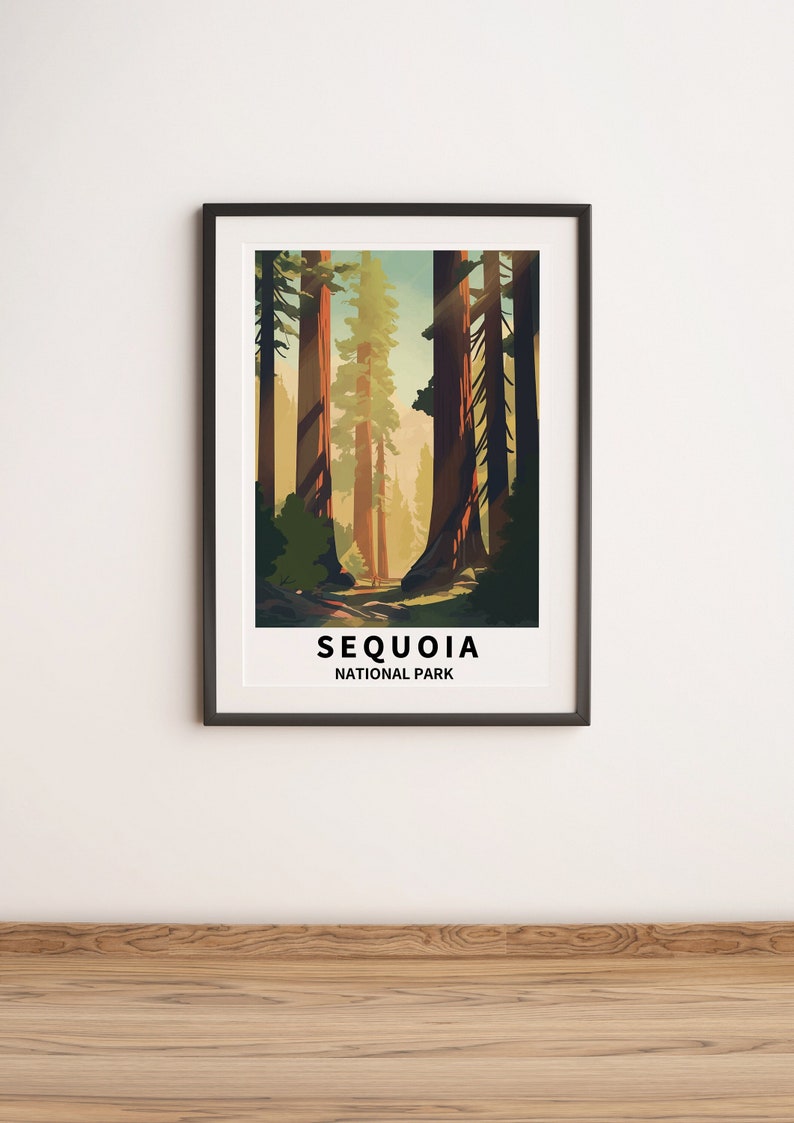 Sequoia National Park Poster, Sequoia Travel Print, Sequoia Wall Art ...