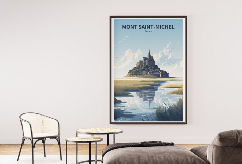 Mont Saint-michel Travel Poster, France Digital Print, Mont Saint ...