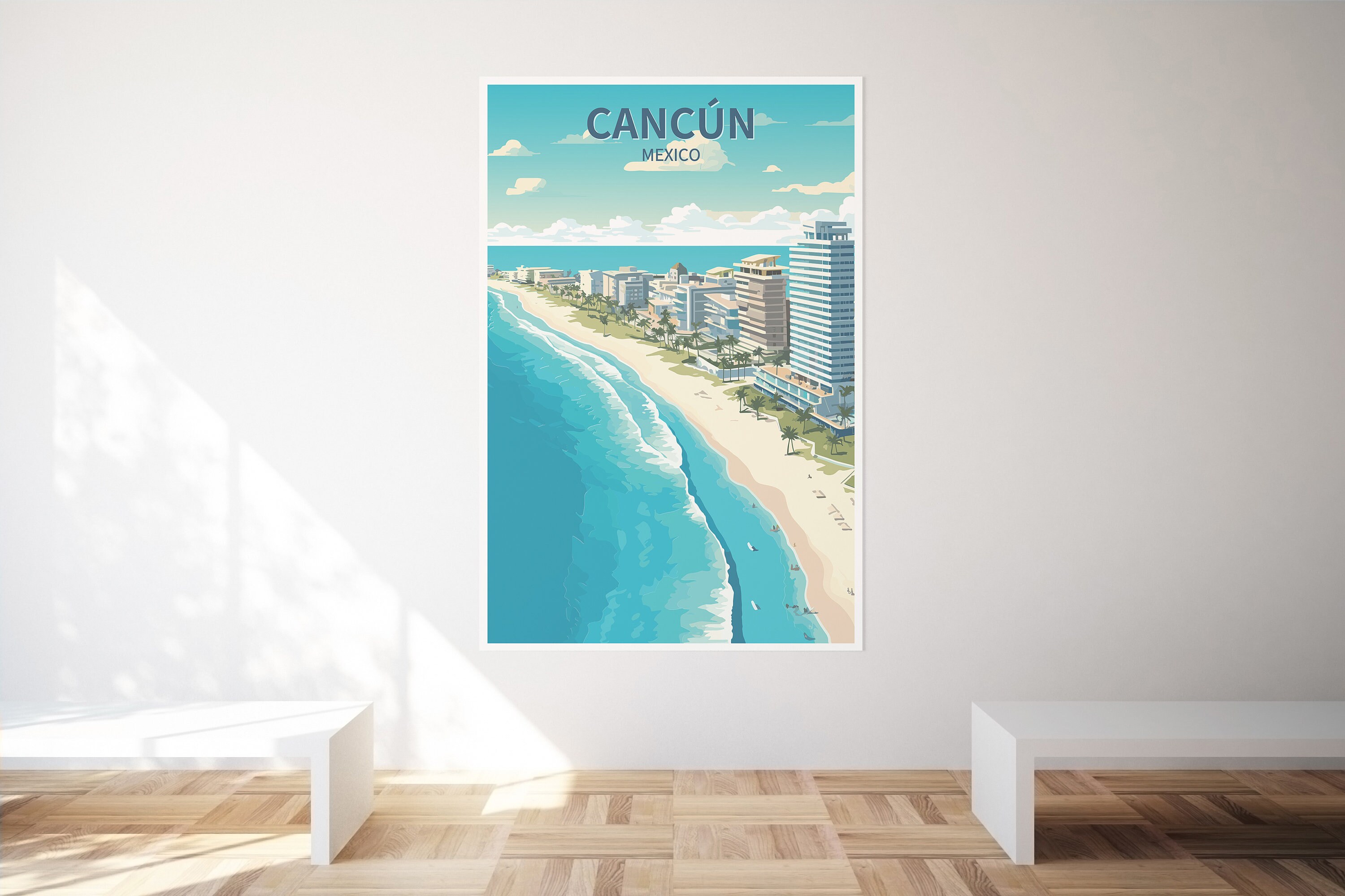 Cancún Travel Poster, Cancun Printable Art, Cancun Mexico Wall Art ...