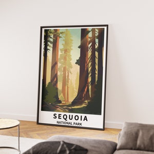 Sequoia National Park Poster, Sequoia Travel Print, Sequoia Wall Art ...