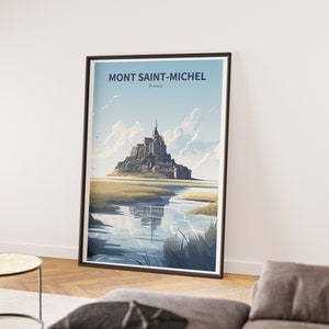 Mont Saint-michel Travel Poster, France Digital Print, Mont Saint ...