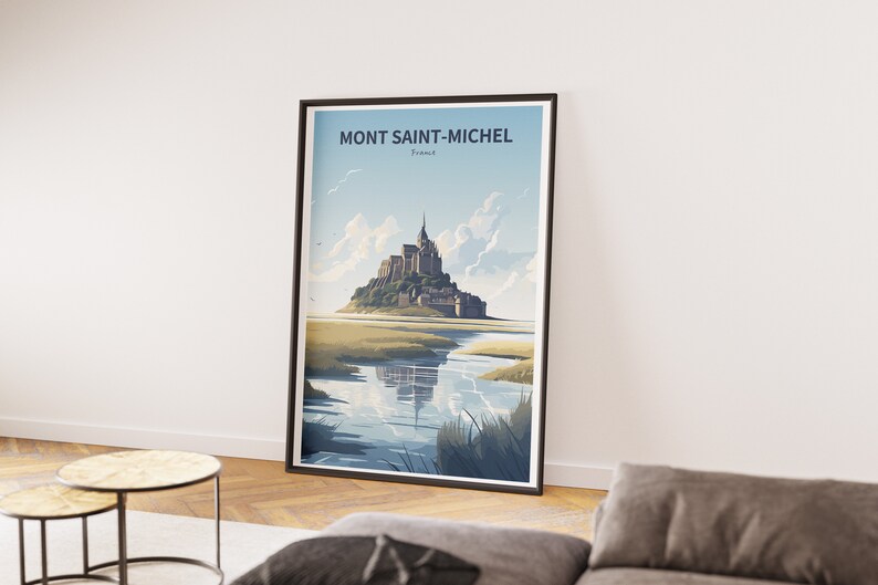 Mont Saint-michel Travel Poster, France Digital Print, Mont Saint ...