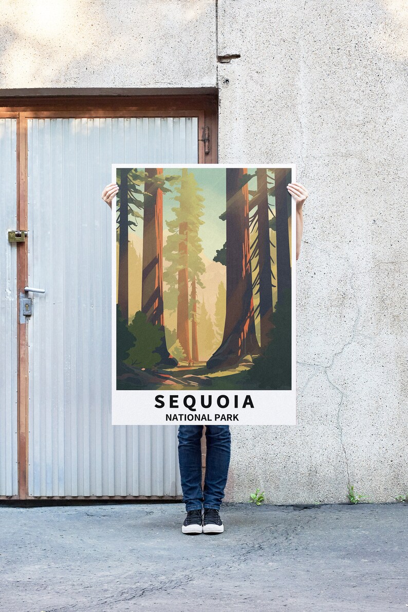 Sequoia National Park Poster, Sequoia Travel Print, Sequoia Wall Art ...