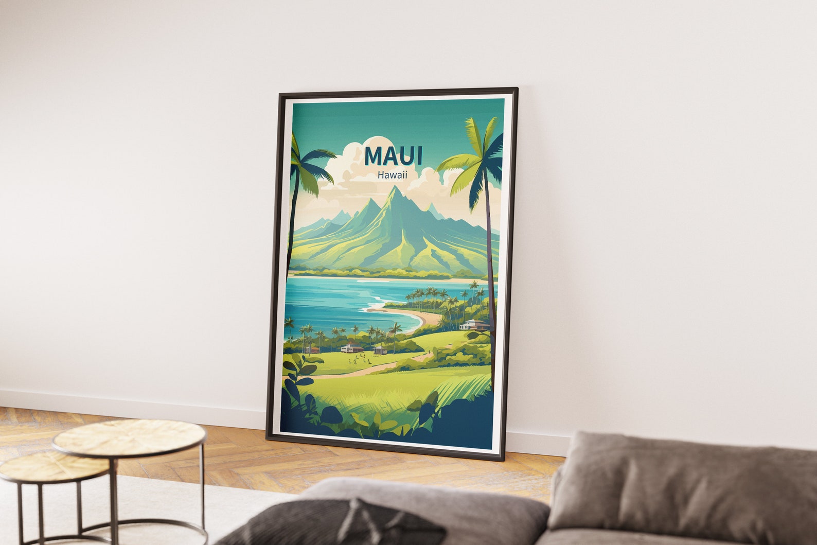 Maui Hawaii Travel Poster, Maui Digital Print, Maui Beach Art Print ...