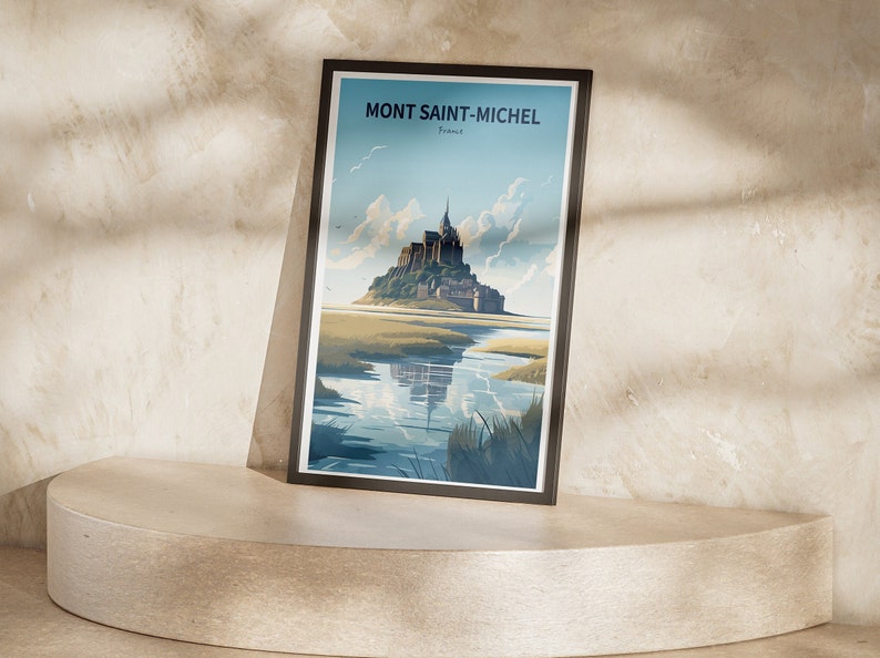 Mont Saint-michel Travel Poster, France Digital Print, Mont Saint ...