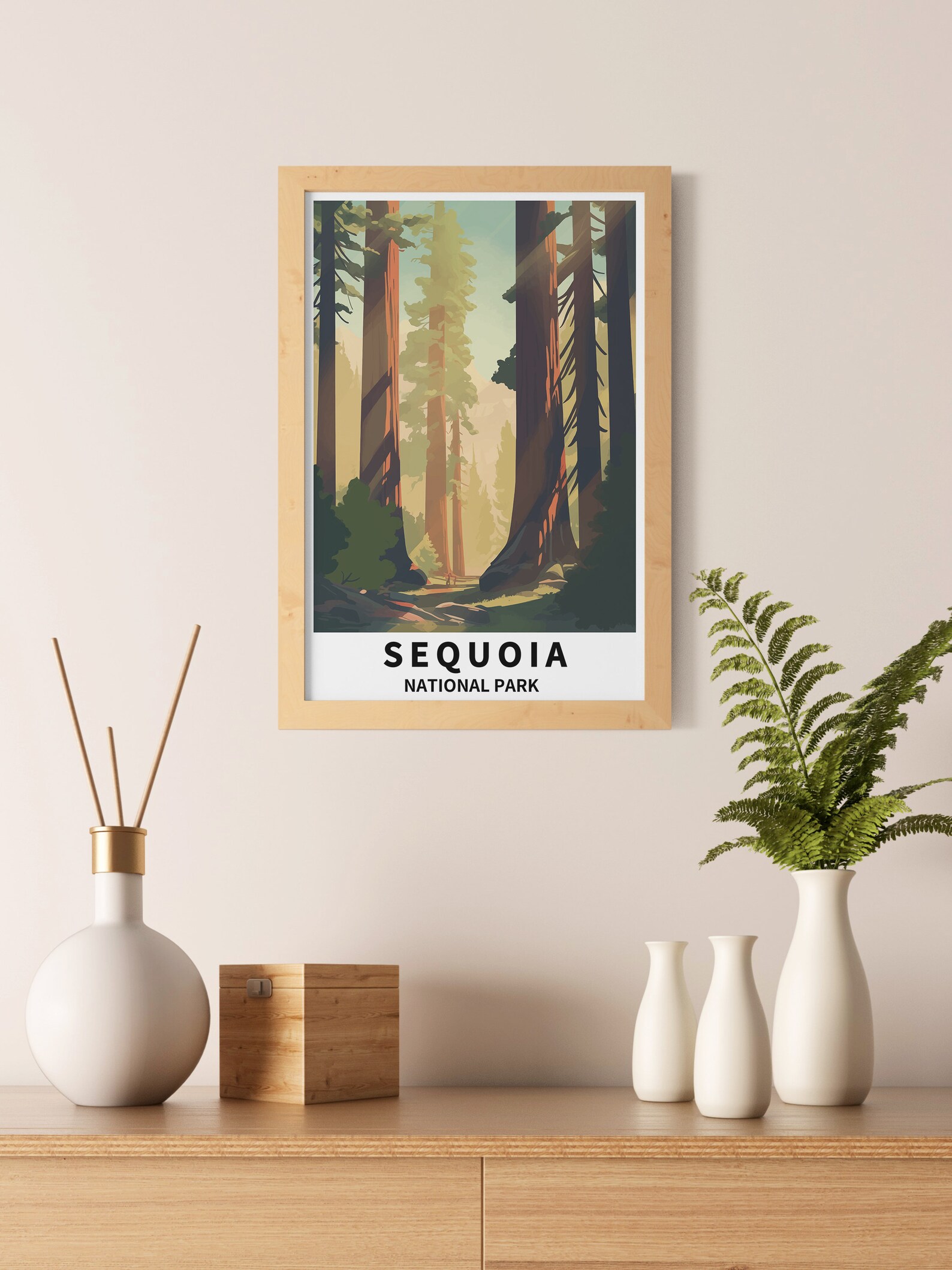 Sequoia National Park Poster, Sequoia Travel Print, Sequoia Wall Art ...