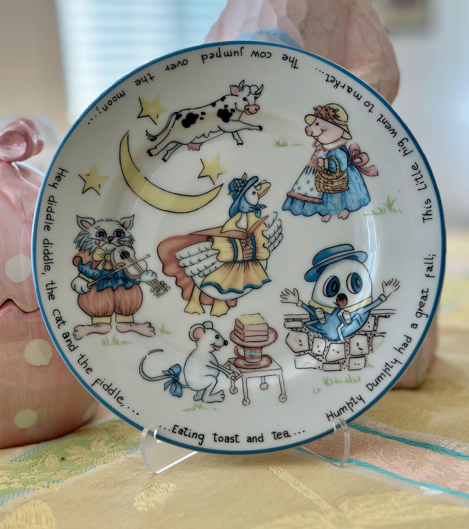 Vintage Nursery Rhyme Plate| Nursery Decor Baby Gift| Cottage Nursery ...
