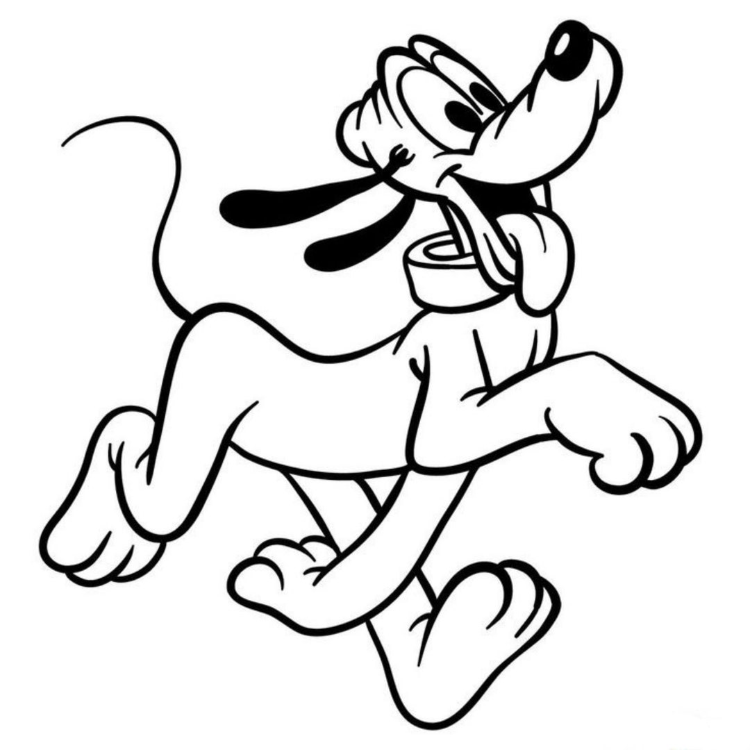 Pluto Dog Coloring Book Pdf - Etsy