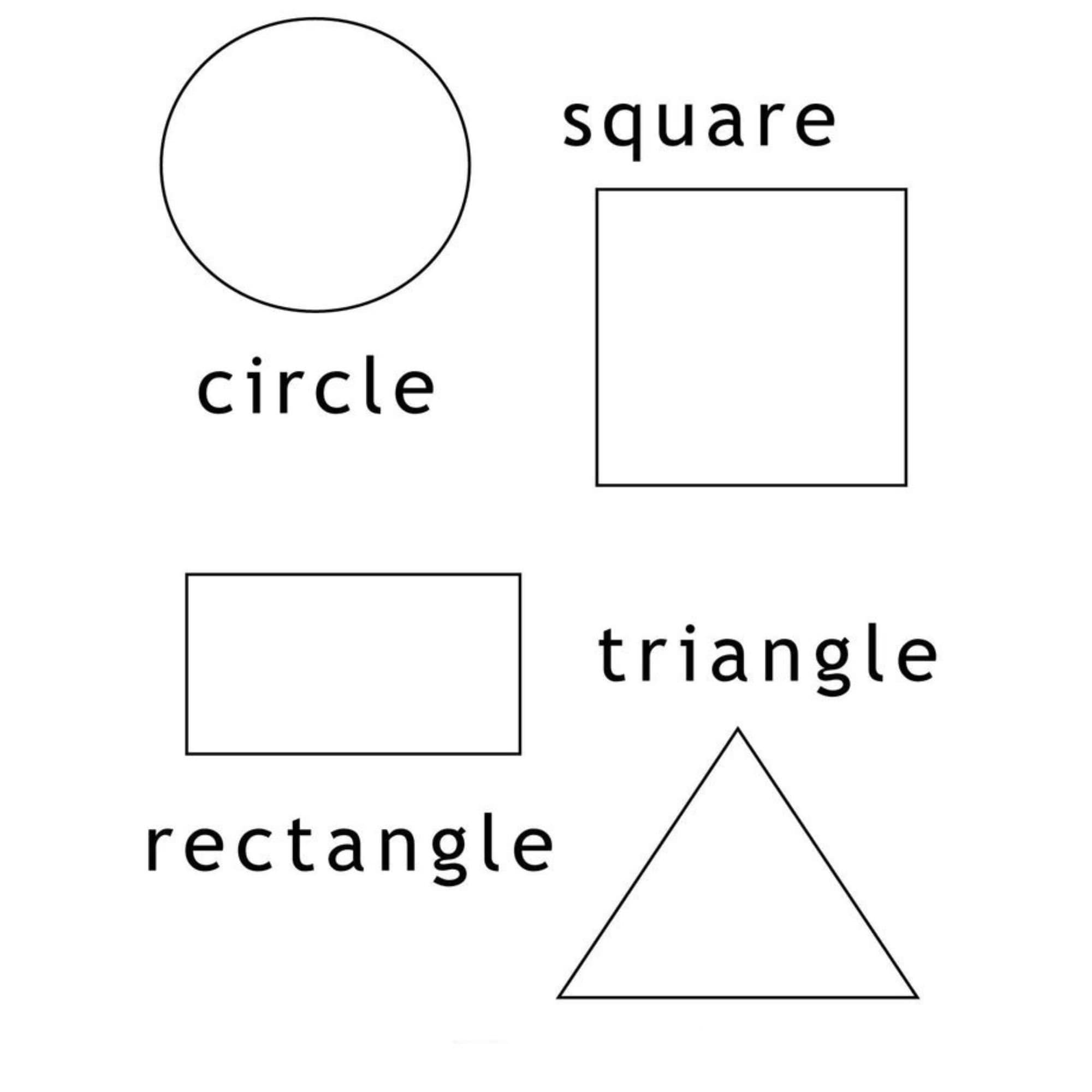 Basic Shapes Coloring Pages for Kids, Preschoolers, Toddlers, 26 ...