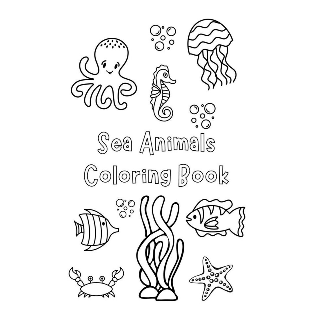 Sea World Animals Coloring Pages Instant Download 10 Pages - Etsy