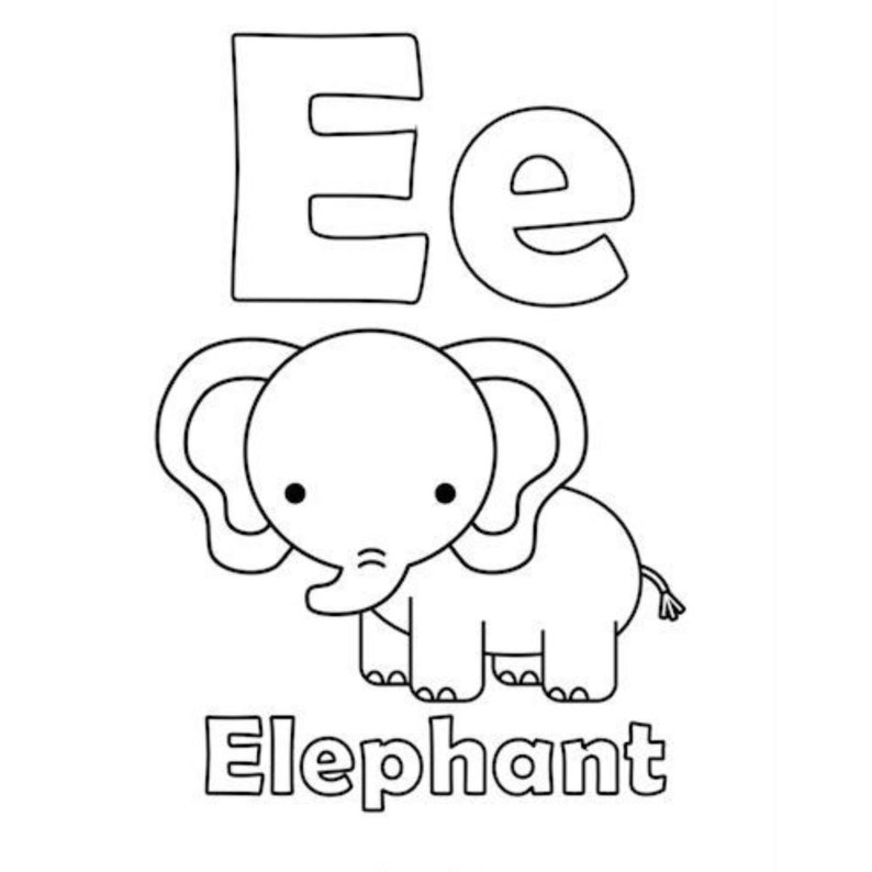 Alphabet Letter A to Z Coloring Page - Etsy