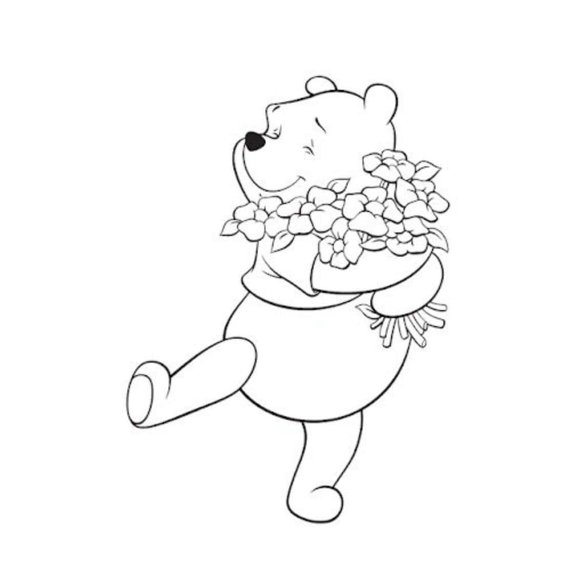 Winnie the Pooh Colouring Book - Etsy