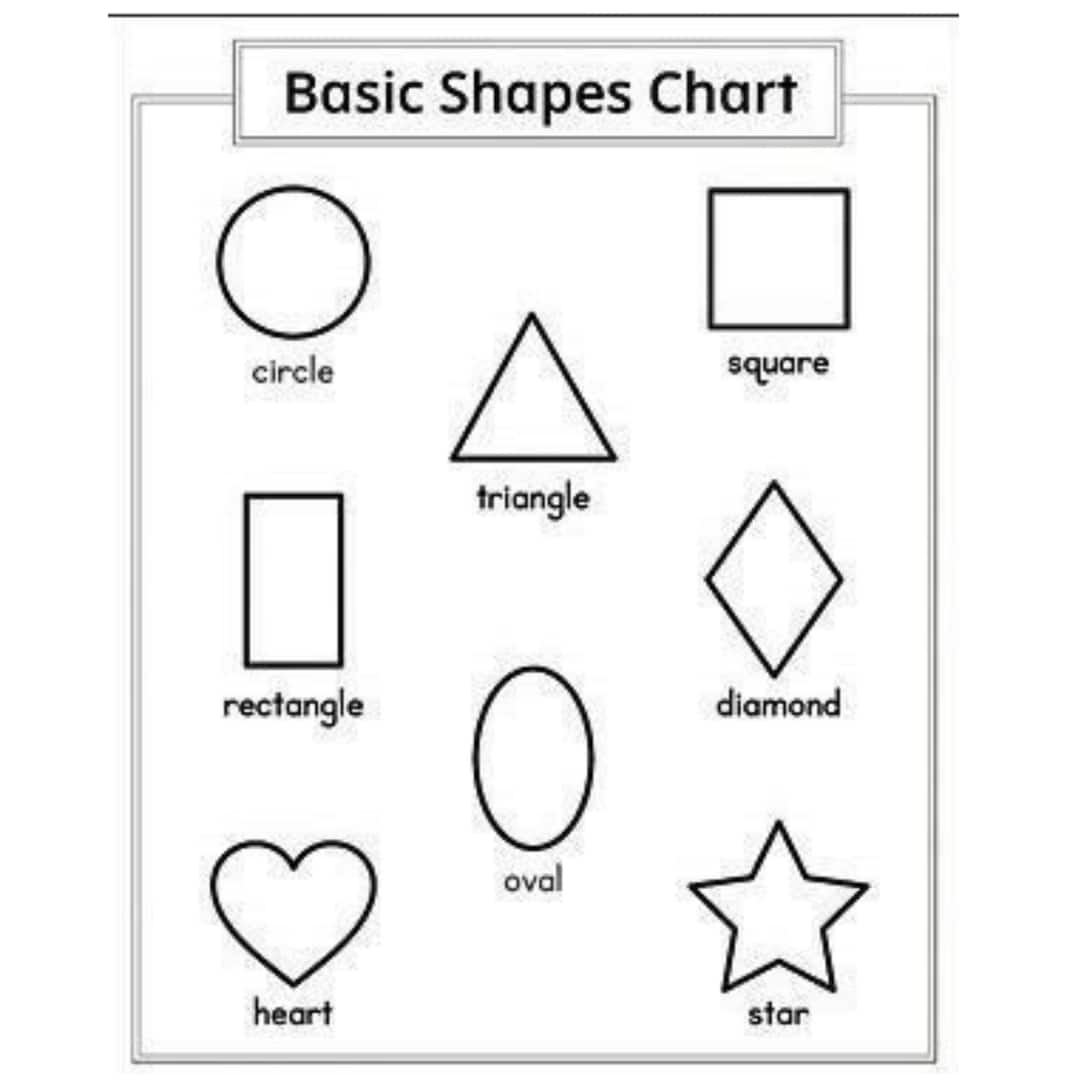Basic Shapes Coloring Pages for Kids, Preschoolers, Toddlers, 26 ...