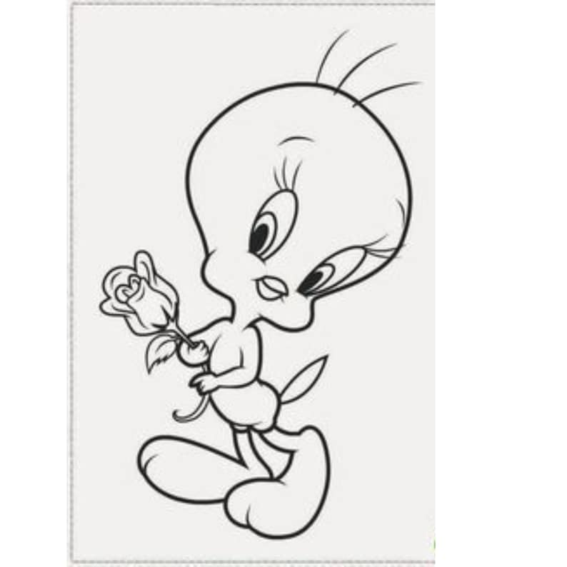 TWEETY BIRD Coloring PDF Pages for Kids// Instant Download//14 Pages ...