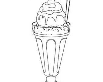 PRINTABLE Cute Dessert Coloring Page, Hand-drawn Coloring Sheet, Sweet ...