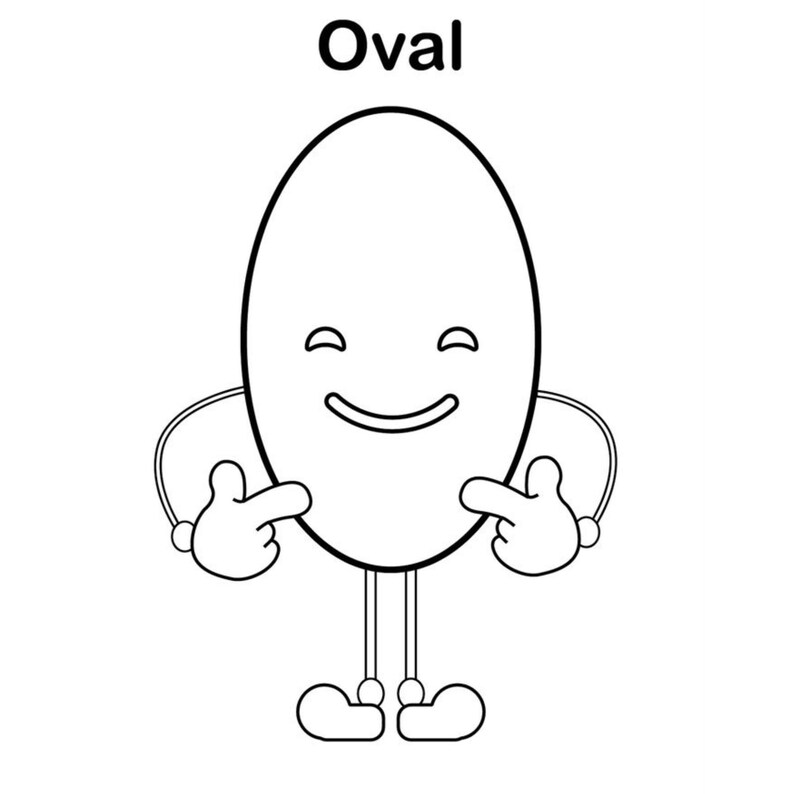 Basic Shapes Coloring Pages for Kids, Preschoolers, Toddlers, 26 ...